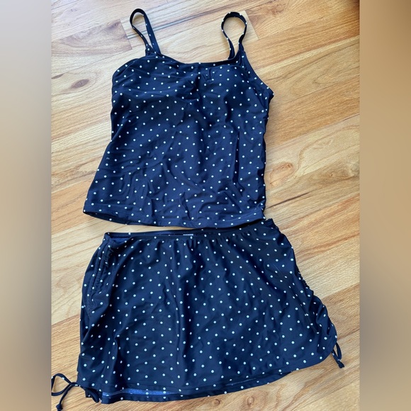 Laura Scott | Swim | Laura Scott Navy And White Polka Dot Swim Set ...